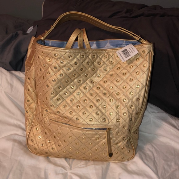 Bags | Fenwick Hobo Glossy Gold Foil Bag | Poshmark